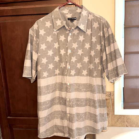Ocean Current | Shirts | Mens Button Down Flag Cotton Shirt | Poshmark